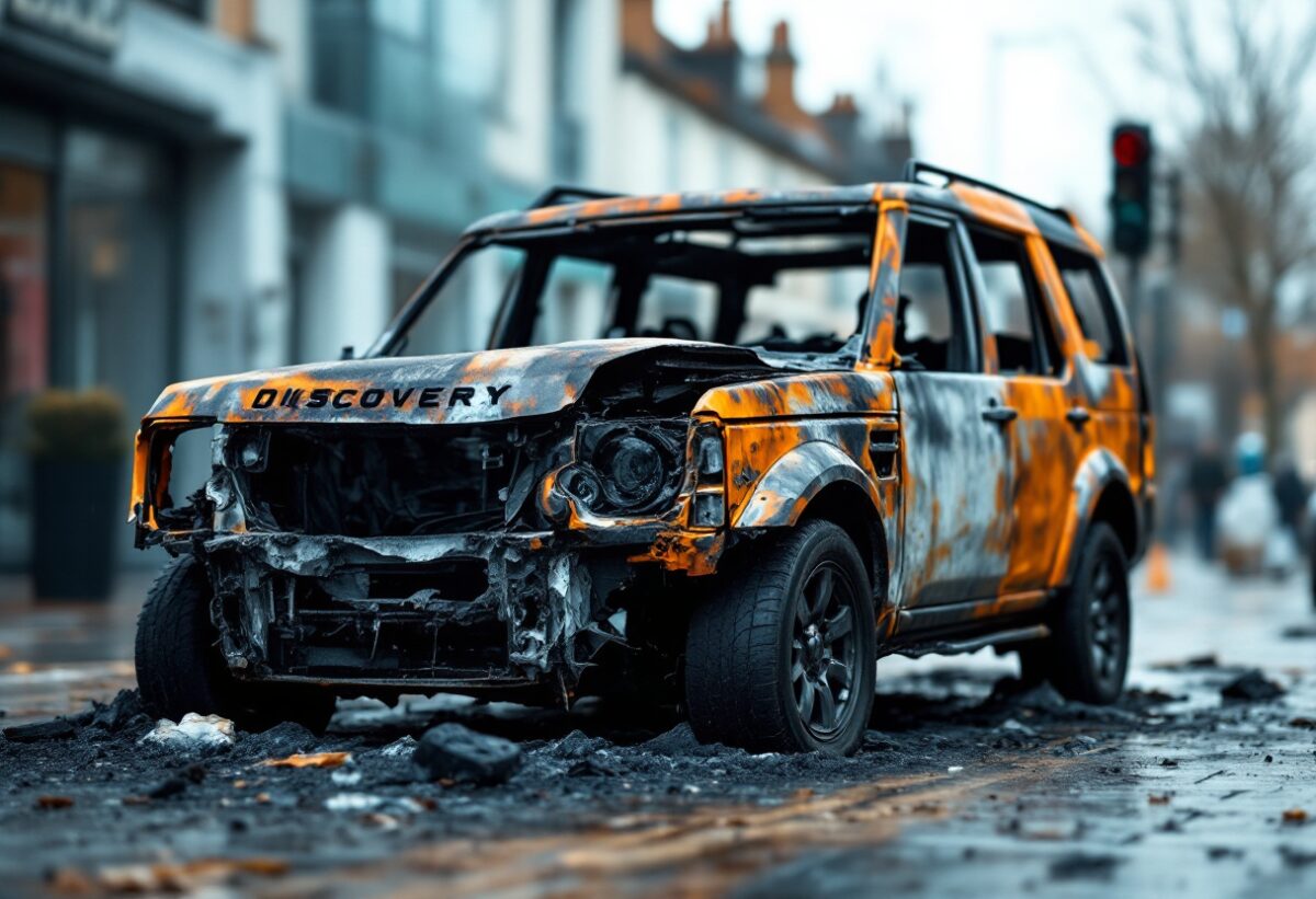 Land Rover Discovery fire incident in Aberdeen