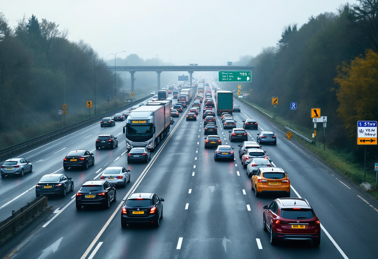 M56 motorway incident disrupts traffic in Greater Manchester