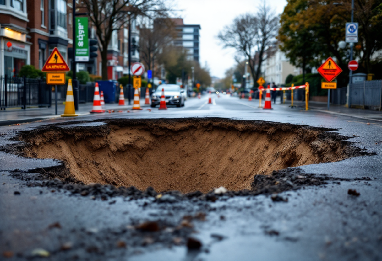 Surrey sinkhole incident: Evacuations and emergency response