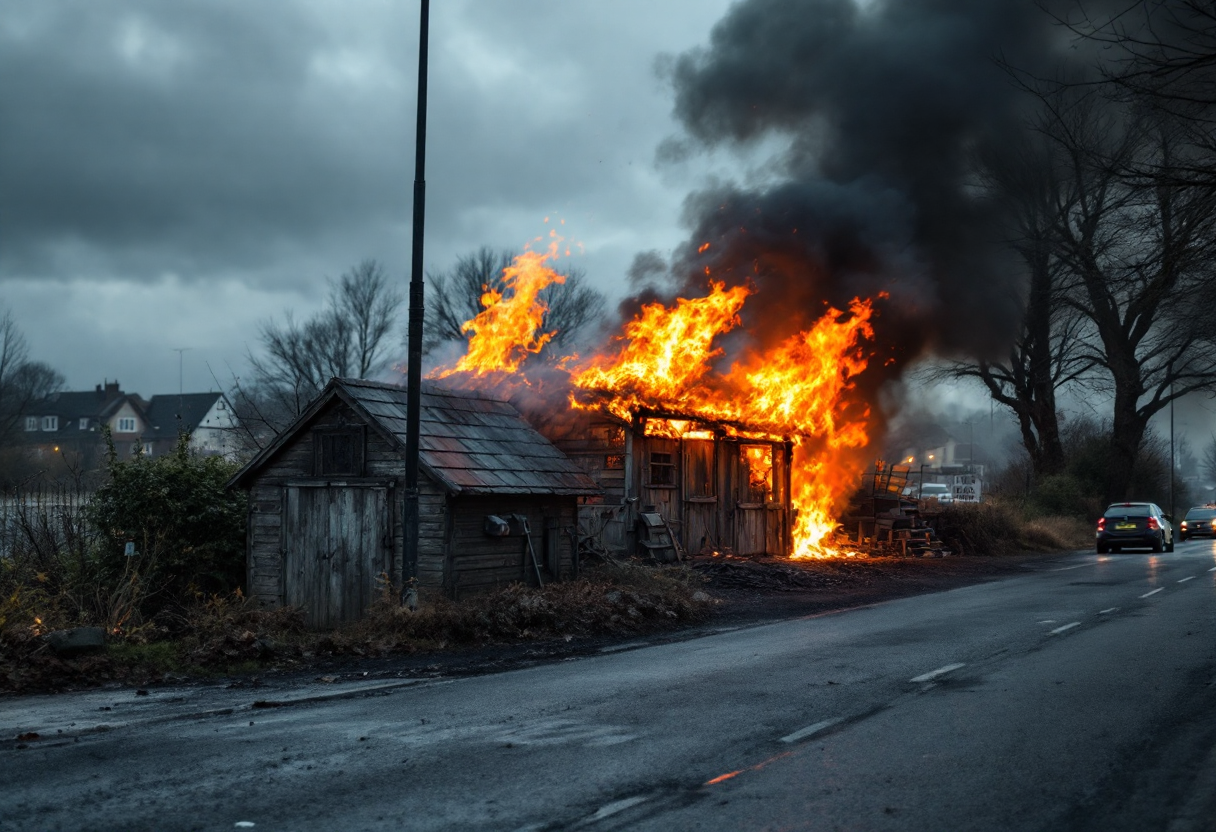 Shed fire causes A82 closure near Glencoe