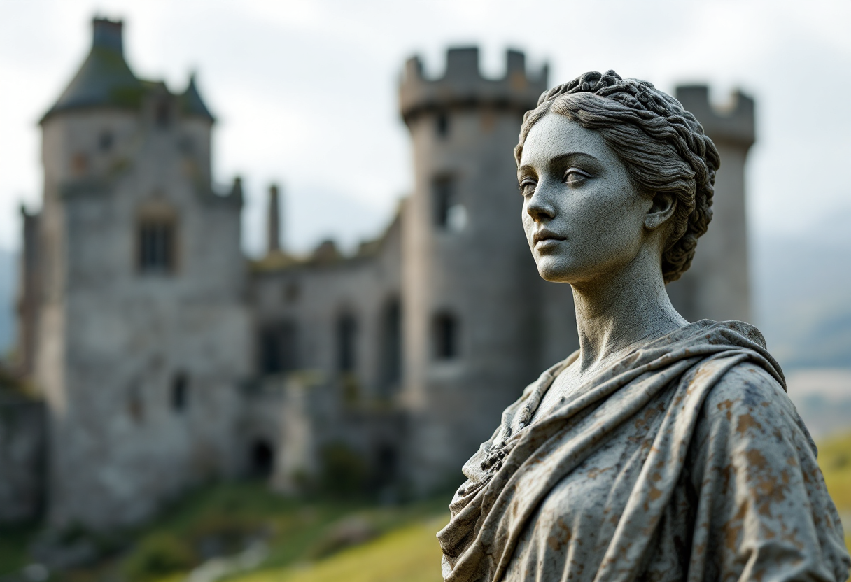 Flora MacDonald statue restoration at Inverness Castle