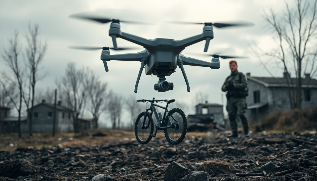 Drone delivers e-bike to wounded soldier in daring escape | NewsHub.co.uk