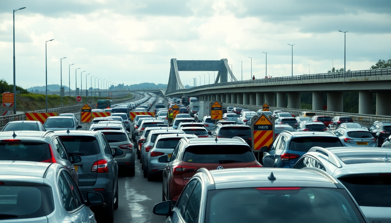 Traffic chaos on M5 as emergency repairs lead to lane closures ...