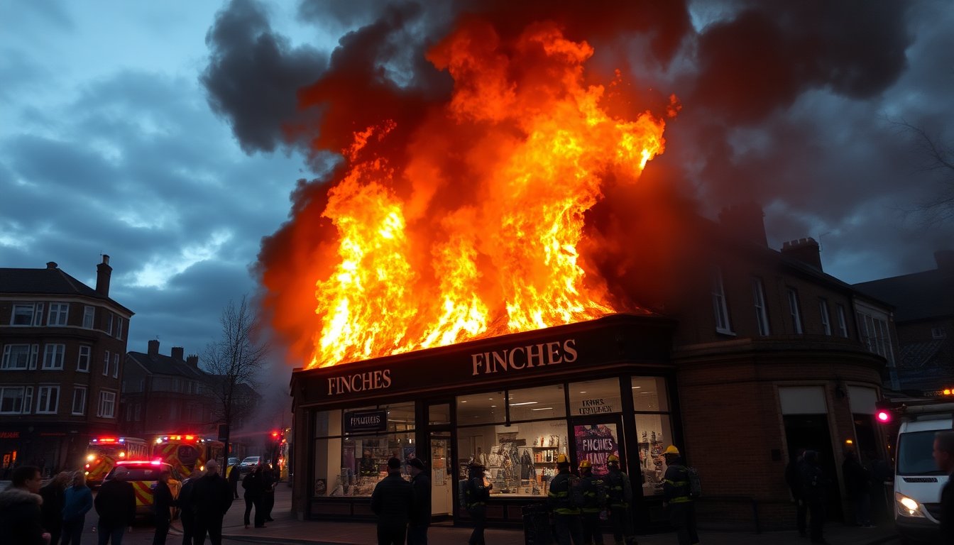Community Reels from Devastating Fire at Finches Emporium in London ...