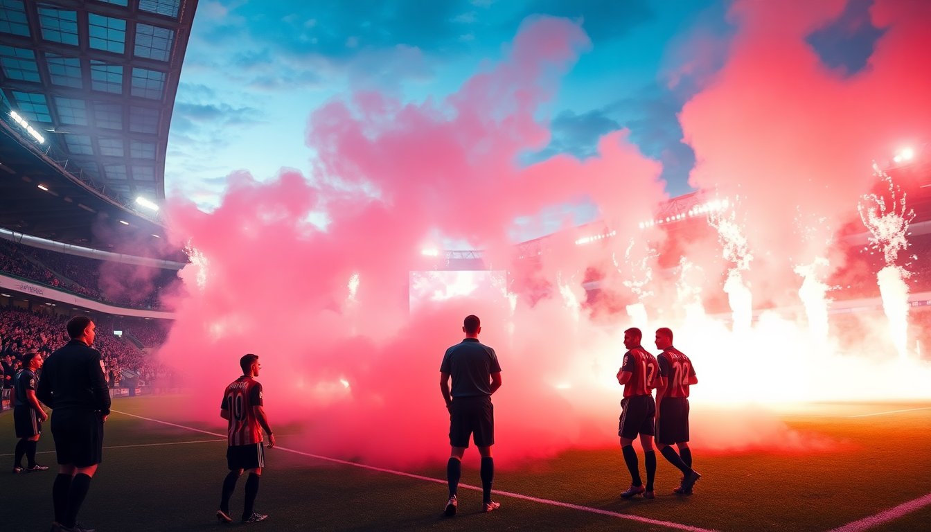 Ajax Match Halted After Spectacular Fireworks Incident Involving Fans ...
